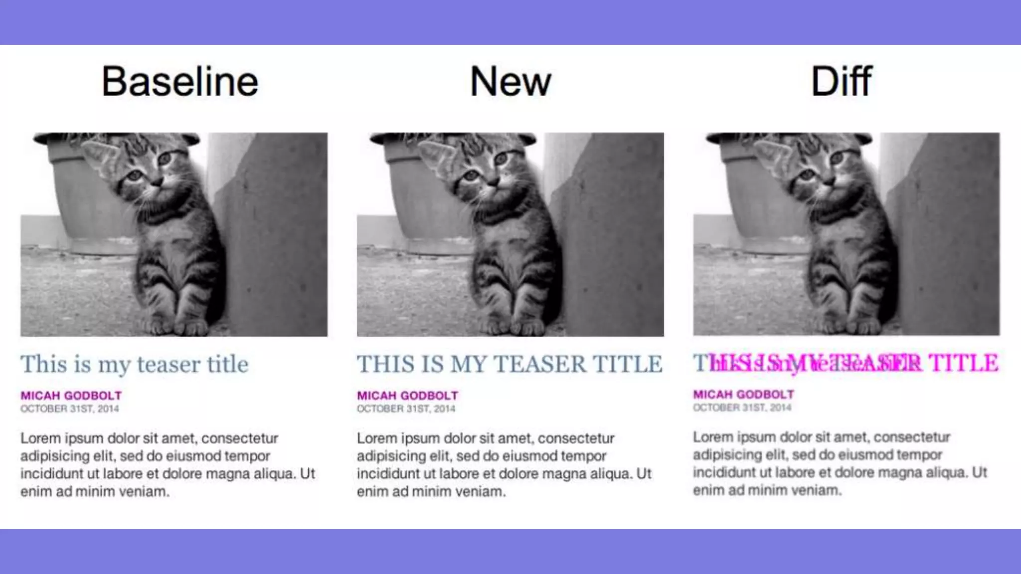 CSS Regression Tests | PPT