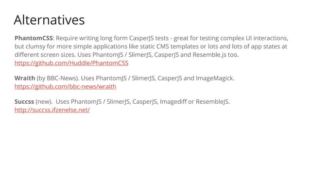 CSS Regression Tests | PPT