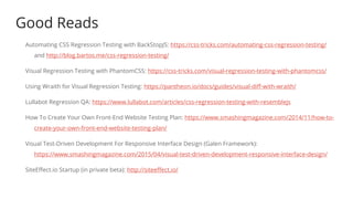CSS Regression Tests | PPT