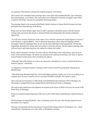 Jonathan Rooks was arrested in Germany in 1991 and charged with ...