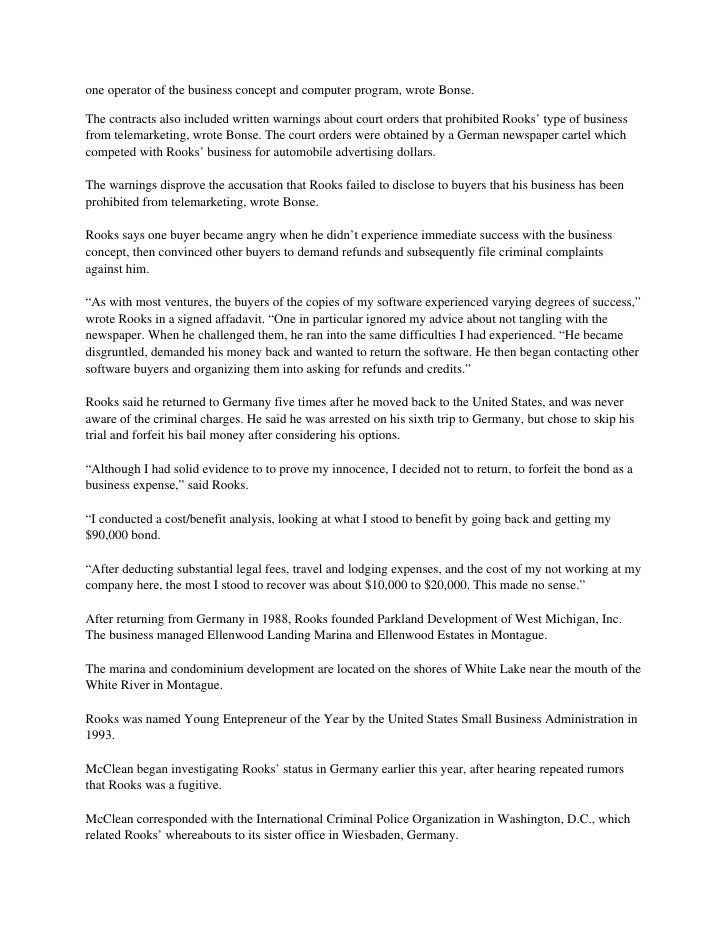 Jonathan Rooks was arrested in Germany in 1991 and charged with crimi…