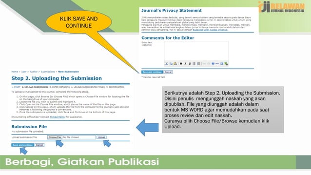 Panduan Pengiriman Naskah di OJS untuk Penulis | PDF