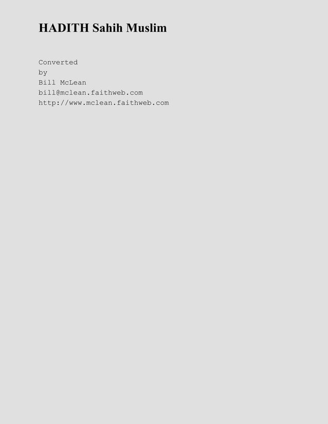 Muslim Shareef English | PDF