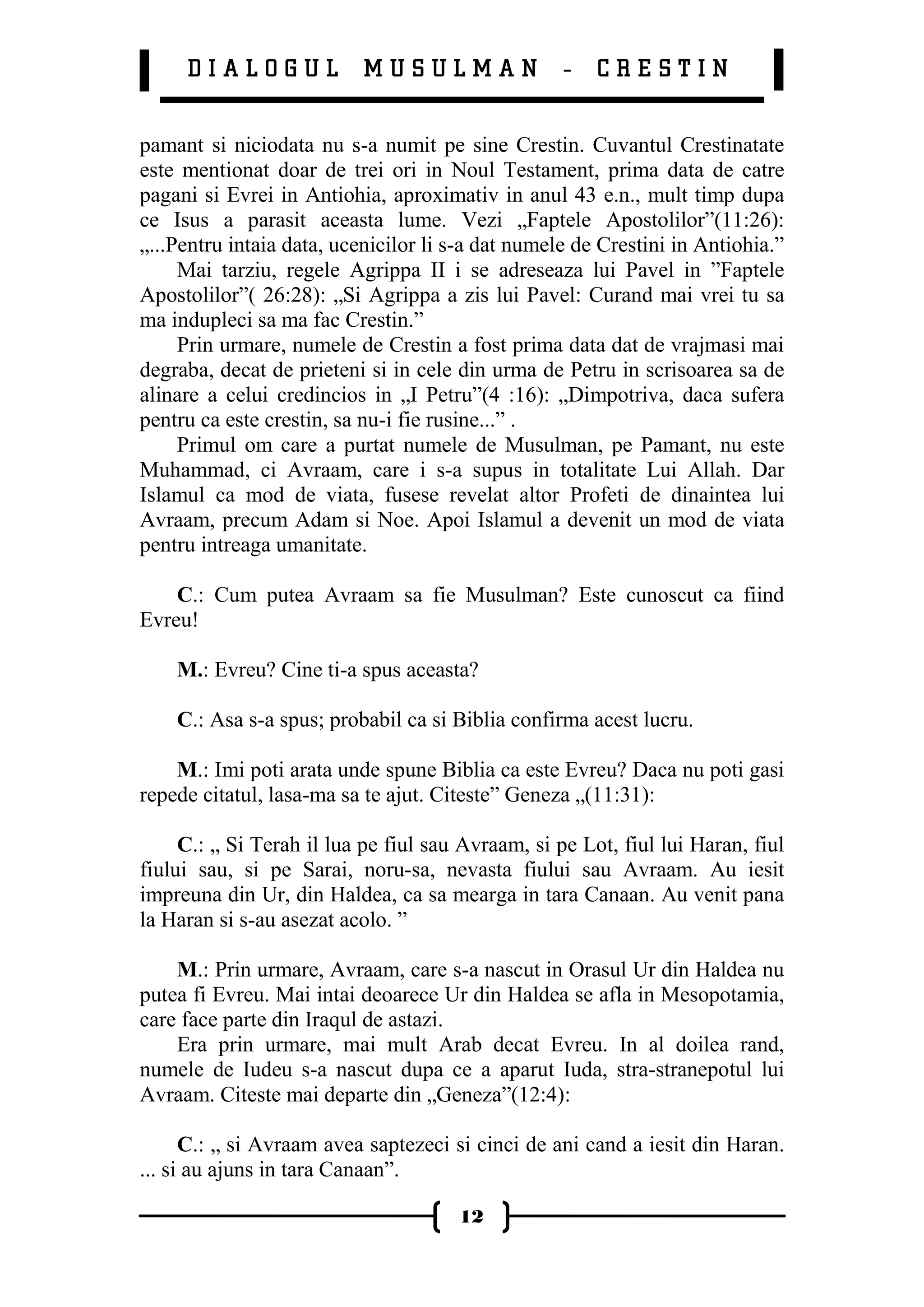 DIALOGUL MUSULMAN CRESTIN | PDF