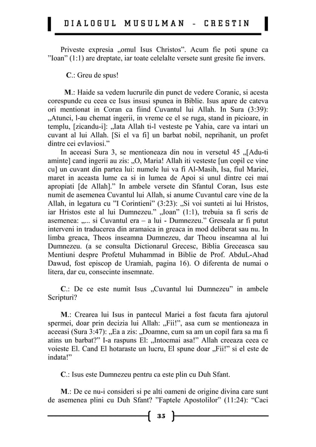 DIALOGUL MUSULMAN CRESTIN | PDF