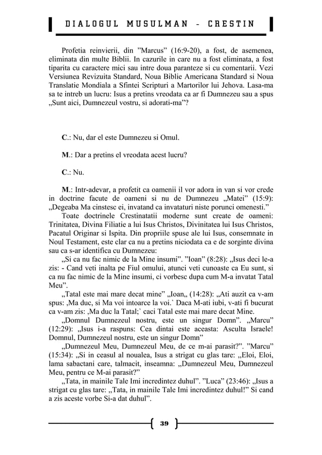 DIALOGUL MUSULMAN CRESTIN | PDF