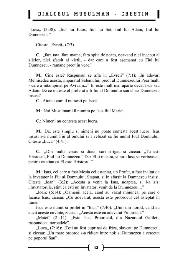 DIALOGUL MUSULMAN CRESTIN | PDF