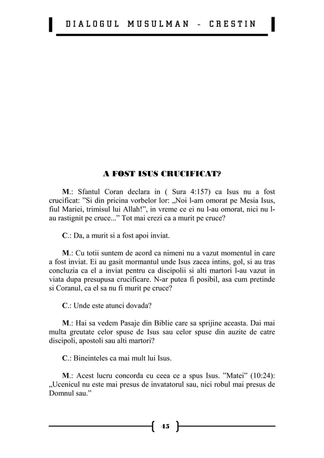 DIALOGUL MUSULMAN CRESTIN | PDF