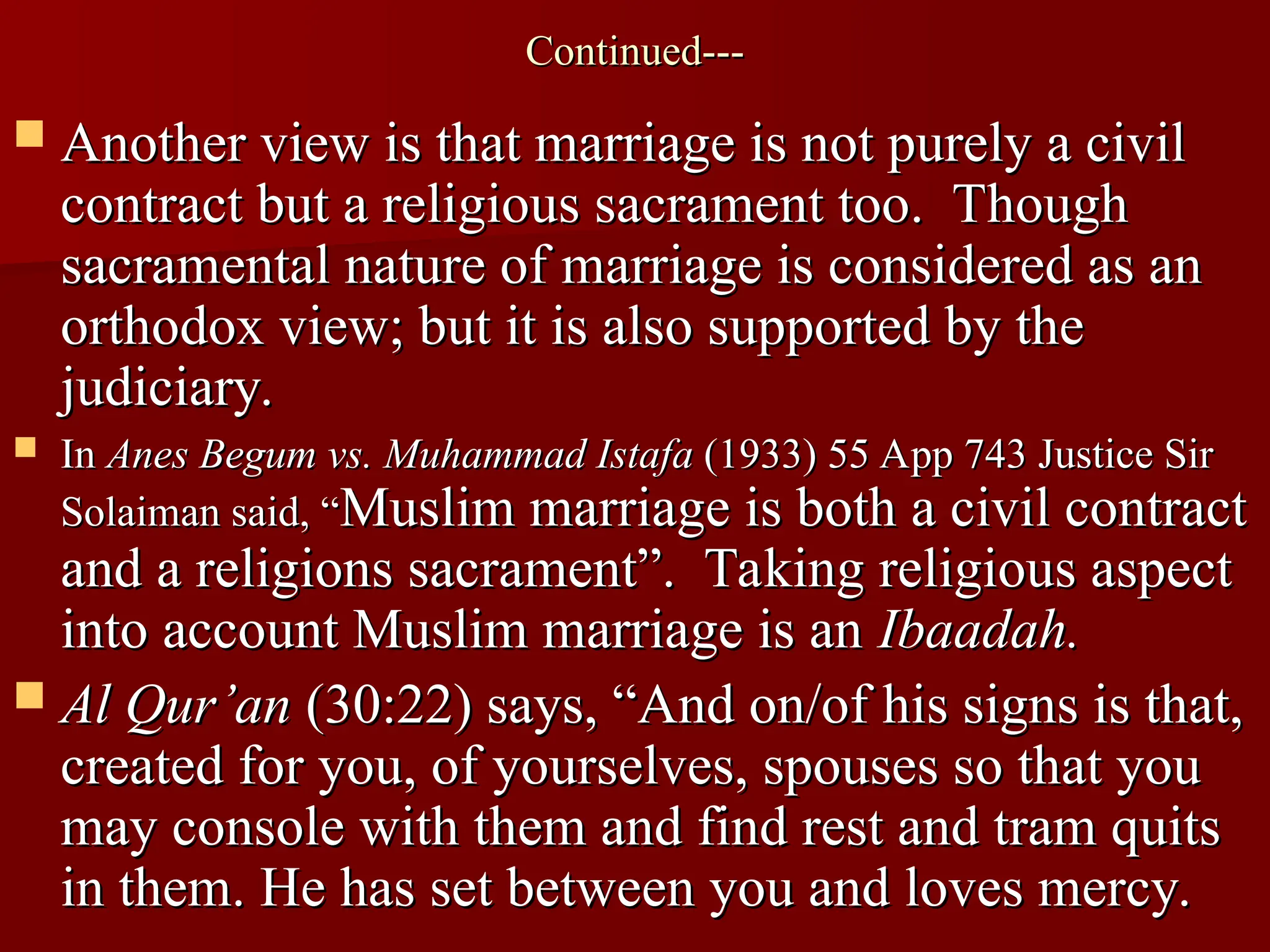 Muslim-Marriage under muslim law of Bangladesh | PPT