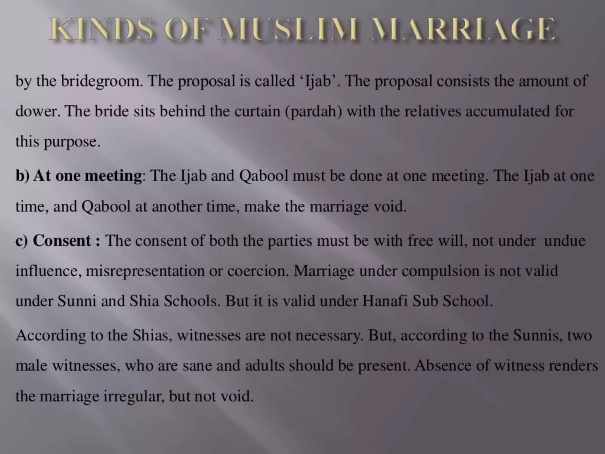 Muslim marriages | PPTX
