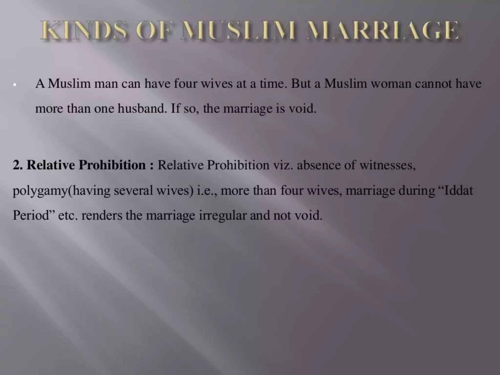Muslim marriages | PPTX