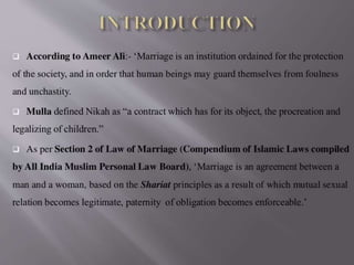 Muslim marriages | PPTX