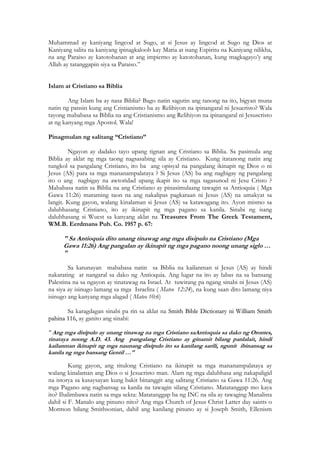 Muslim Ang Tunay Na Tagsunod Ni Jesus | PDF