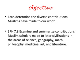 Muslim contributions lesson | PPT