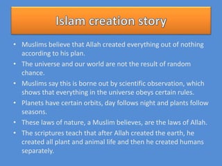 Muslim and Christian Creation Story | PPTX