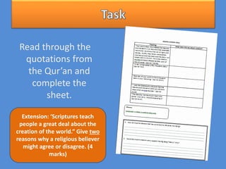 Muslim and Christian Creation Story | PPTX