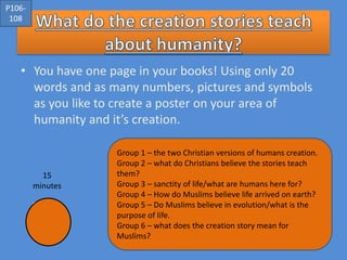 Muslim and Christian Creation Story | PPTX