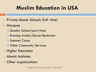 Islamic Schools in the USA | PPT