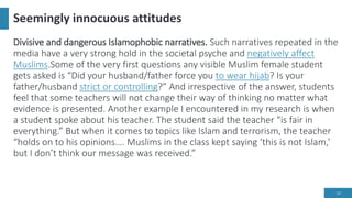 Islamophobia in the Canadian Public and Schools | PPTX