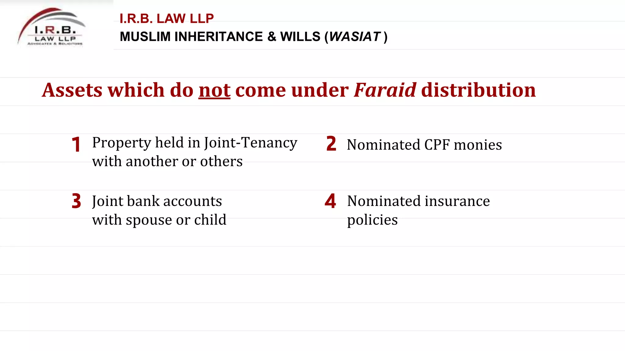 Muslim Inheritance and Wills Slides 2021 | PPTX