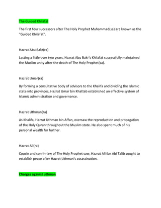 Muslim khalifa | PDF
