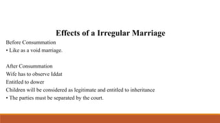 Muslim Law Lecture 2 Marriage, Concept and Nature | PPTX