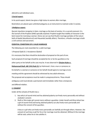 MUSLIM MARRIAGE , NATURE & KINDS AND DIFFERENCE | PDF