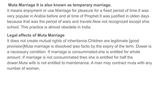 Muslim marriage, Family Law presentation | PPT