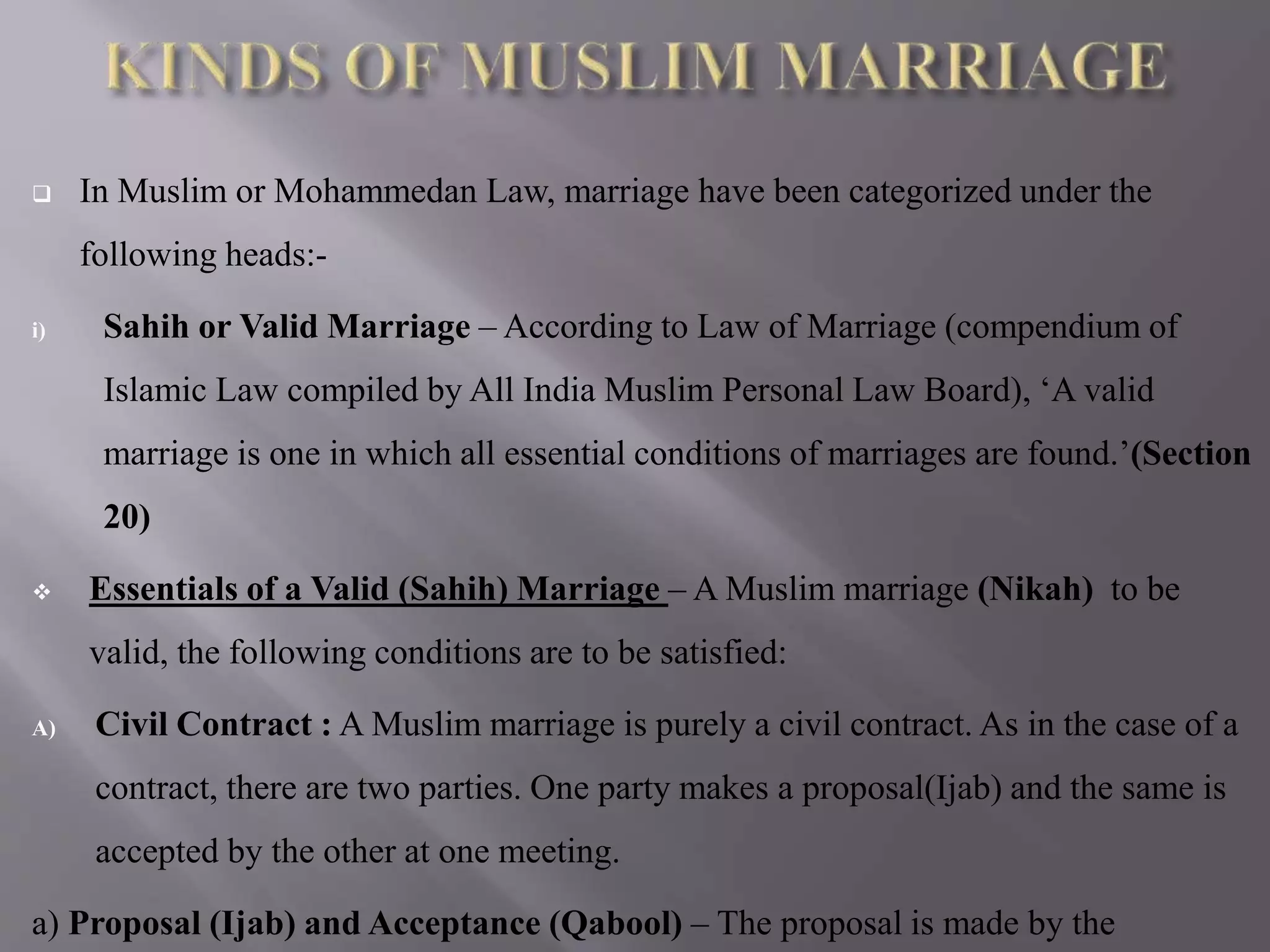 Muslim marriages | PPTX