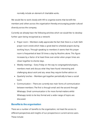 A model proposal to set up a Diversity network in a professional ...