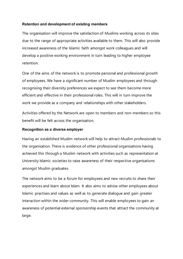 A model proposal to set up a Diversity network in a professional ...