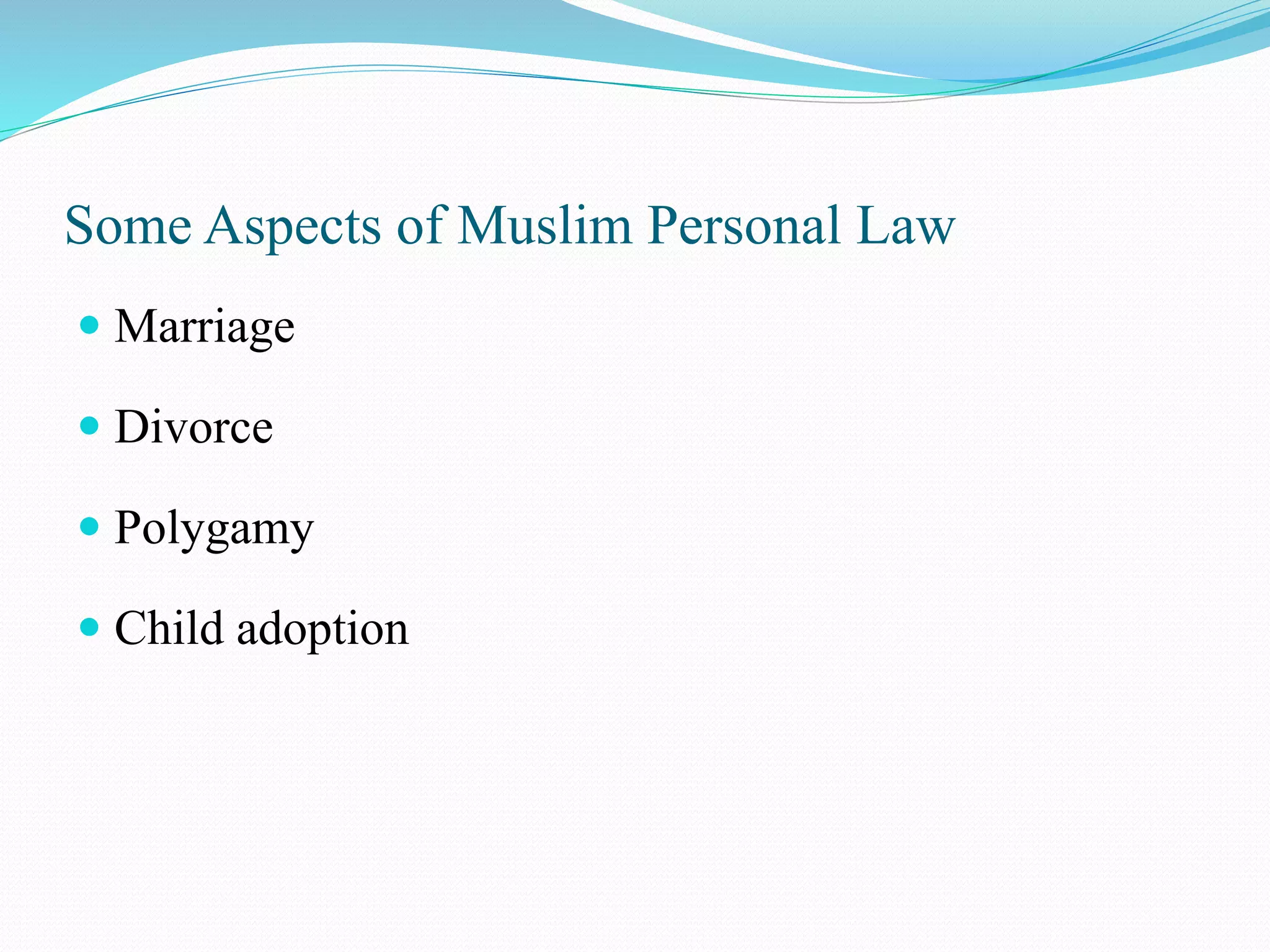 Muslim personal laws | PPT