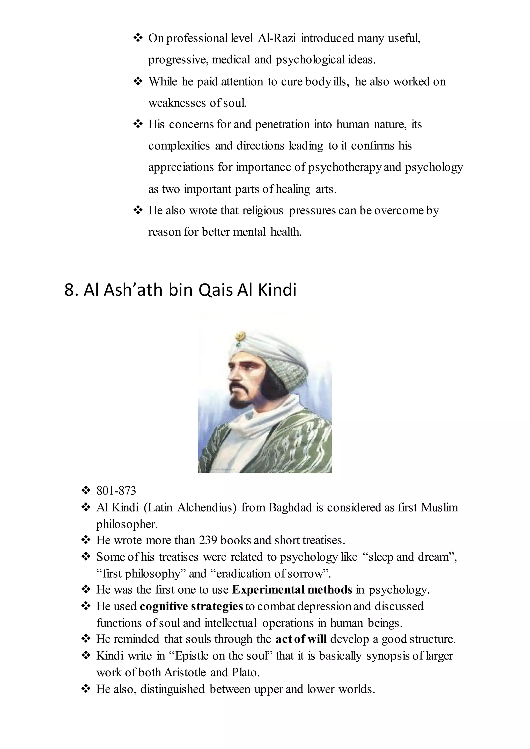 Muslim philosophers in psychology | DOCX