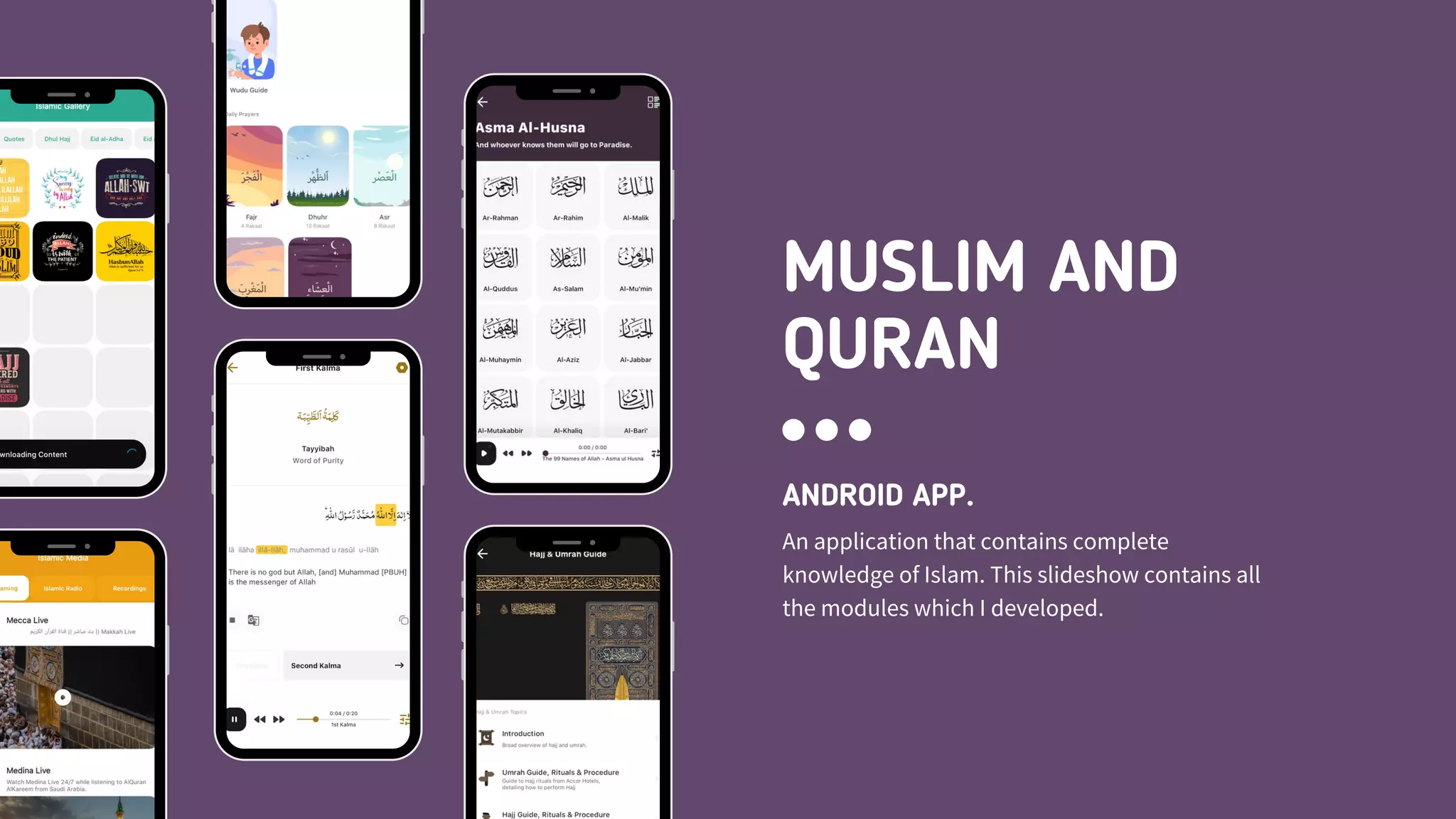 Muslim & Quran App - Portfolio.pdf | Internet | Computing