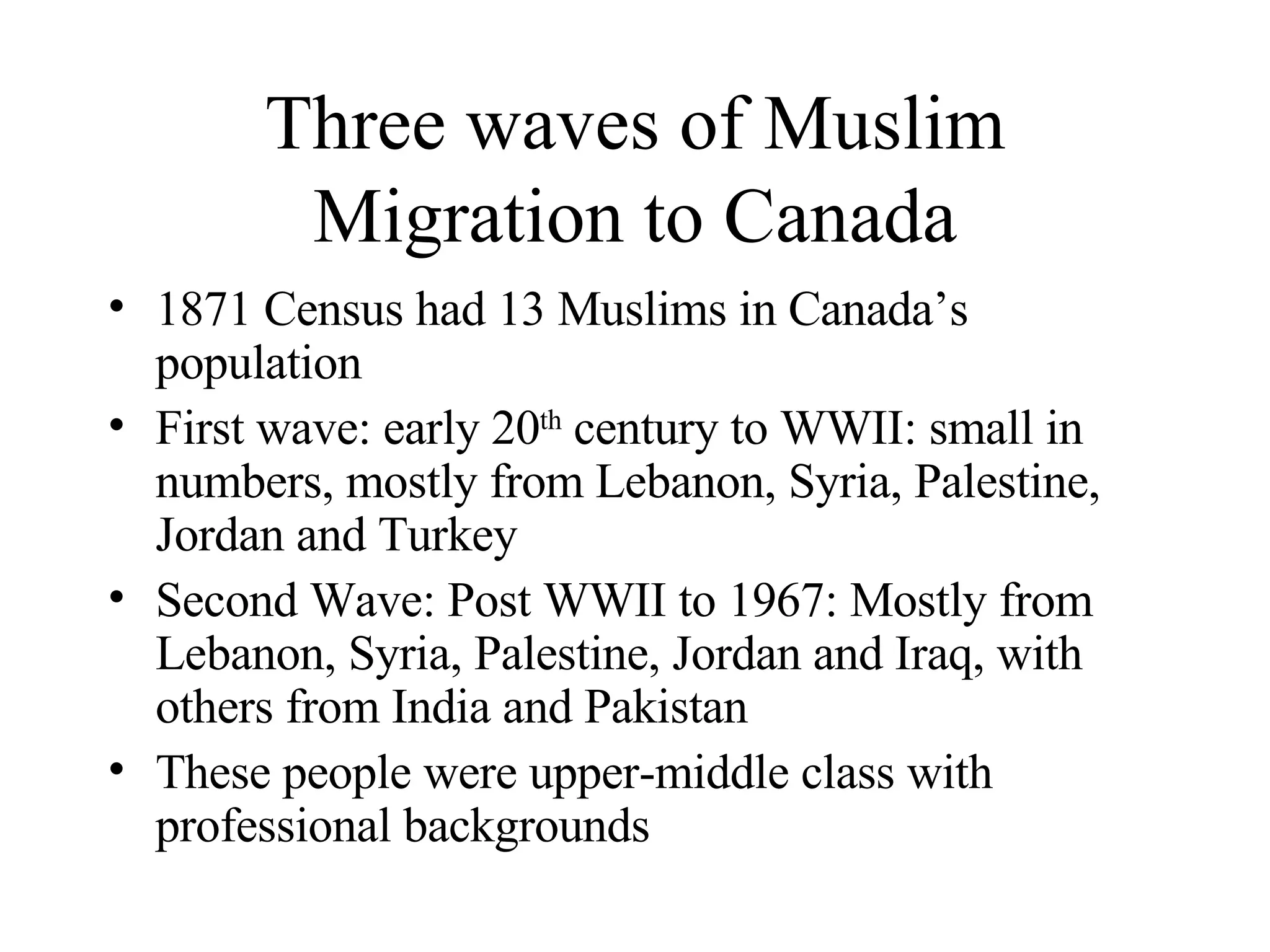 Muslims In Canada | PPT