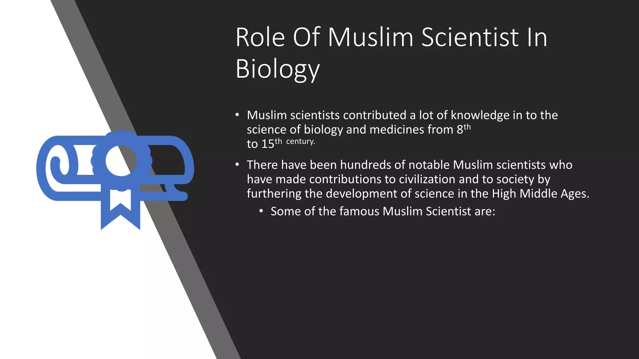 The Contribuation of Muslim Scientist In Biology | PPTX