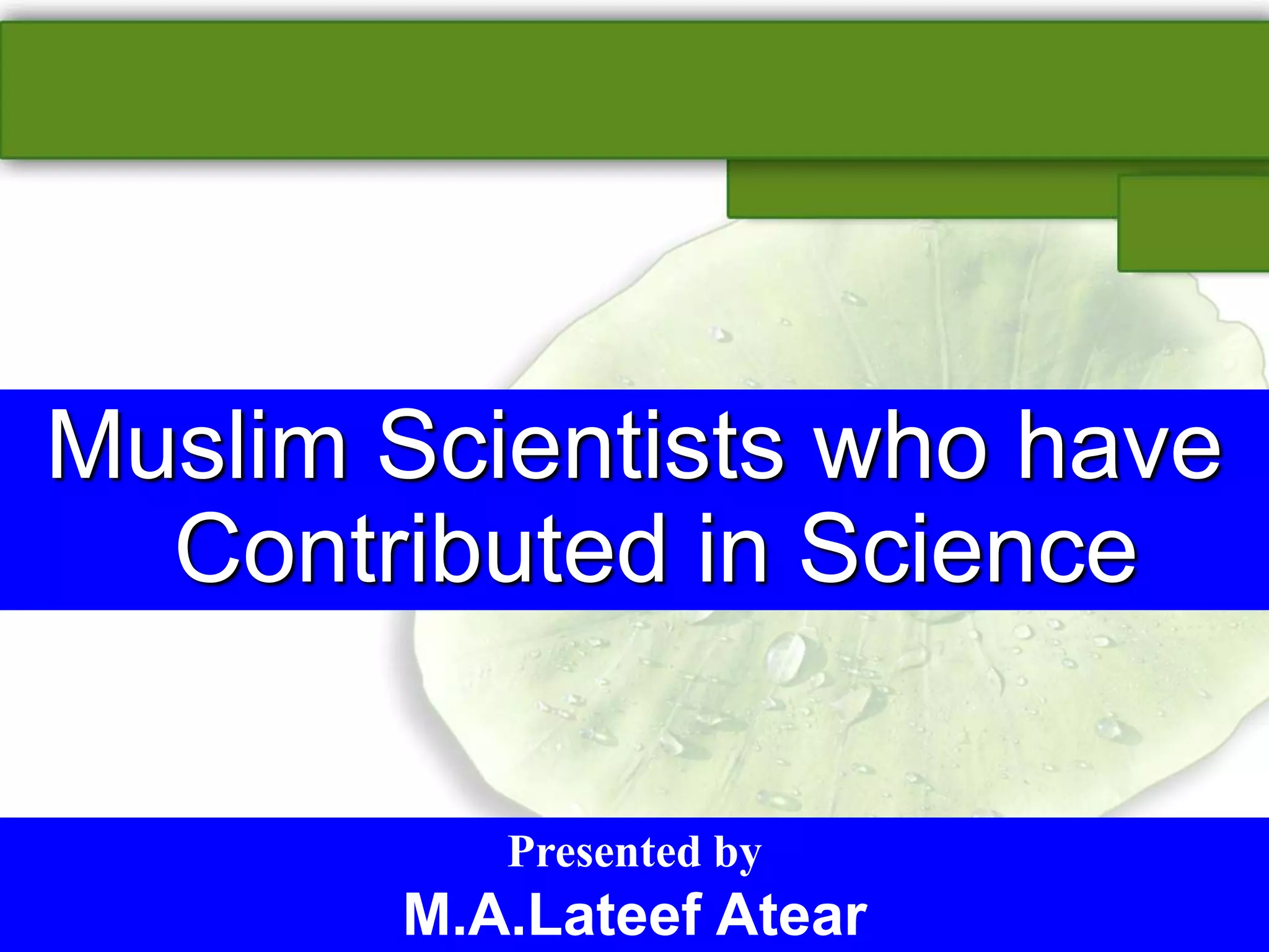 Muslim Scientists .ppt