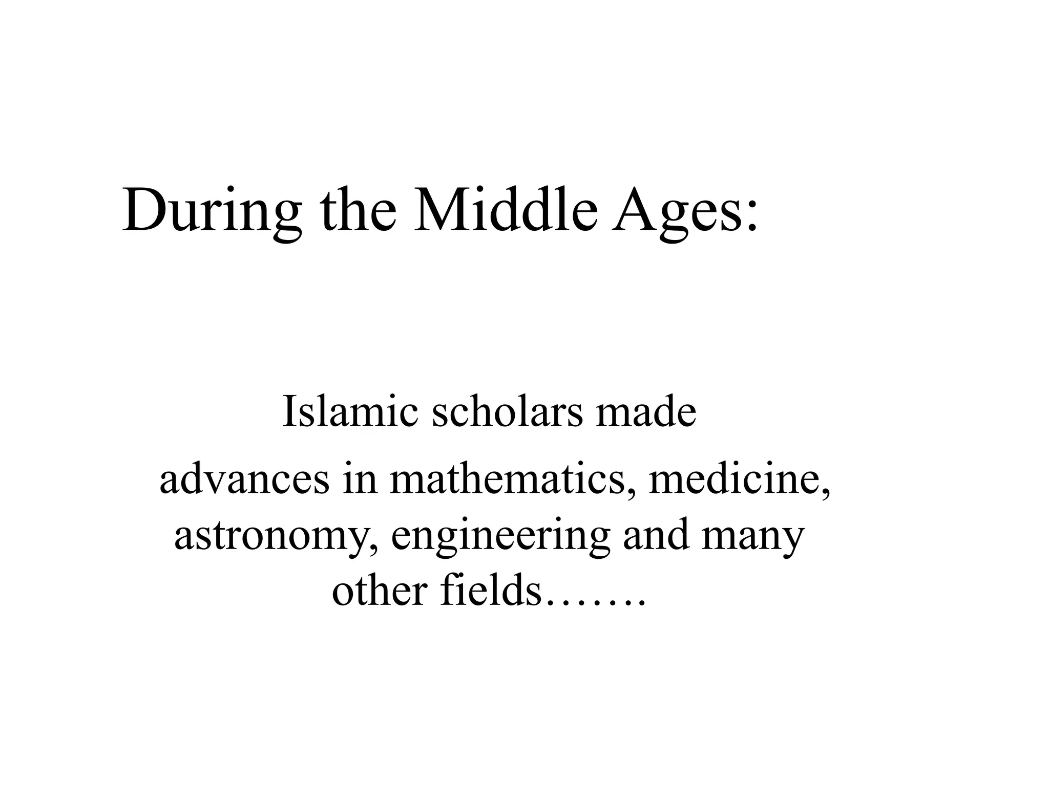 Muslims contribution to science and technology | PPTX