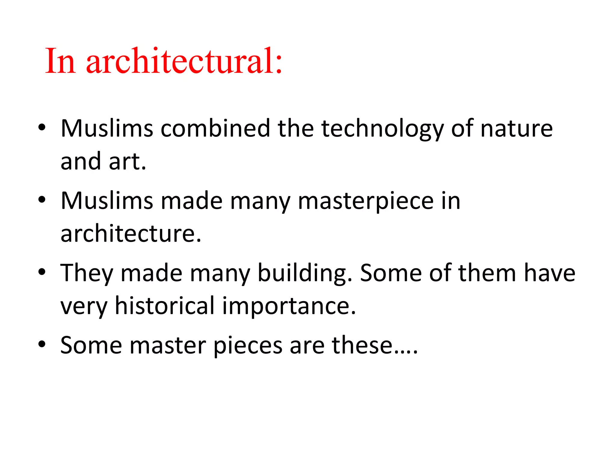 Muslims contribution to science and technology | PPTX