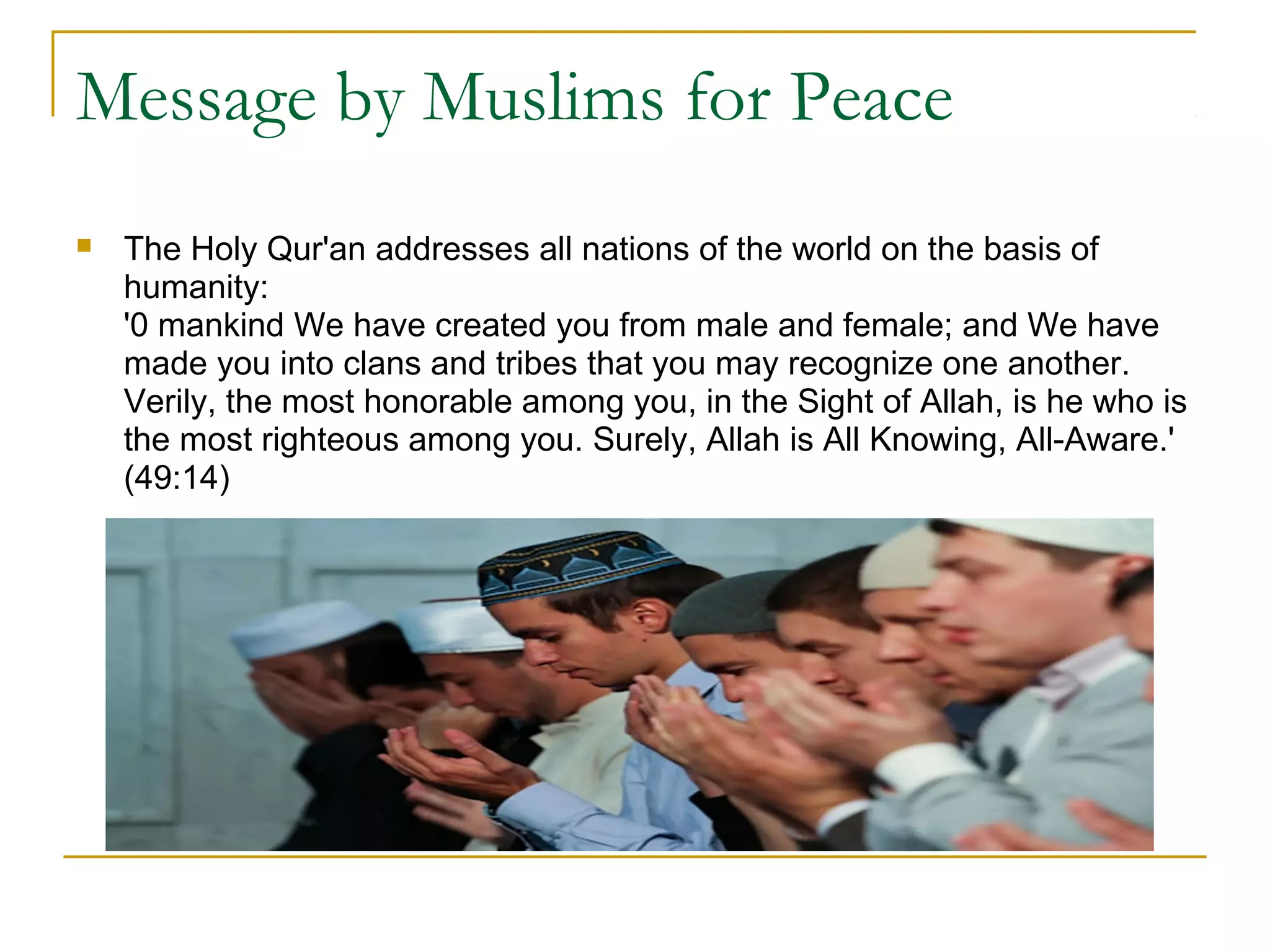 Muslims for peace | PPT