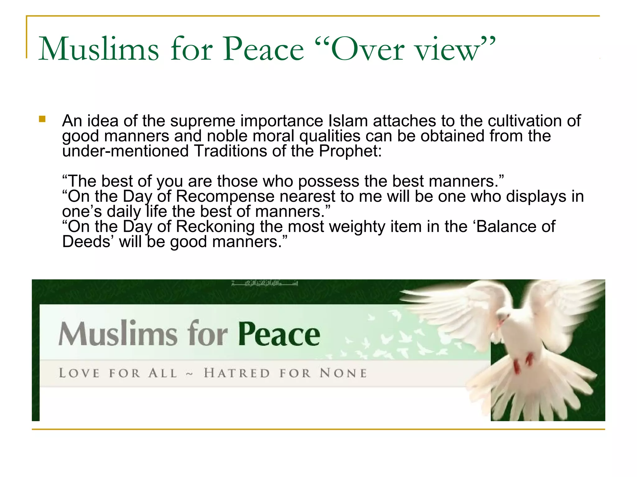 Muslims for peace | PPT