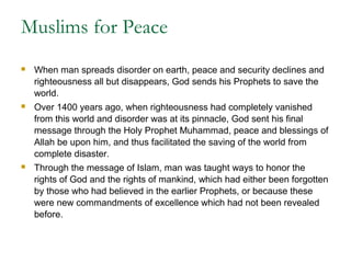 Muslims for peace | PPT