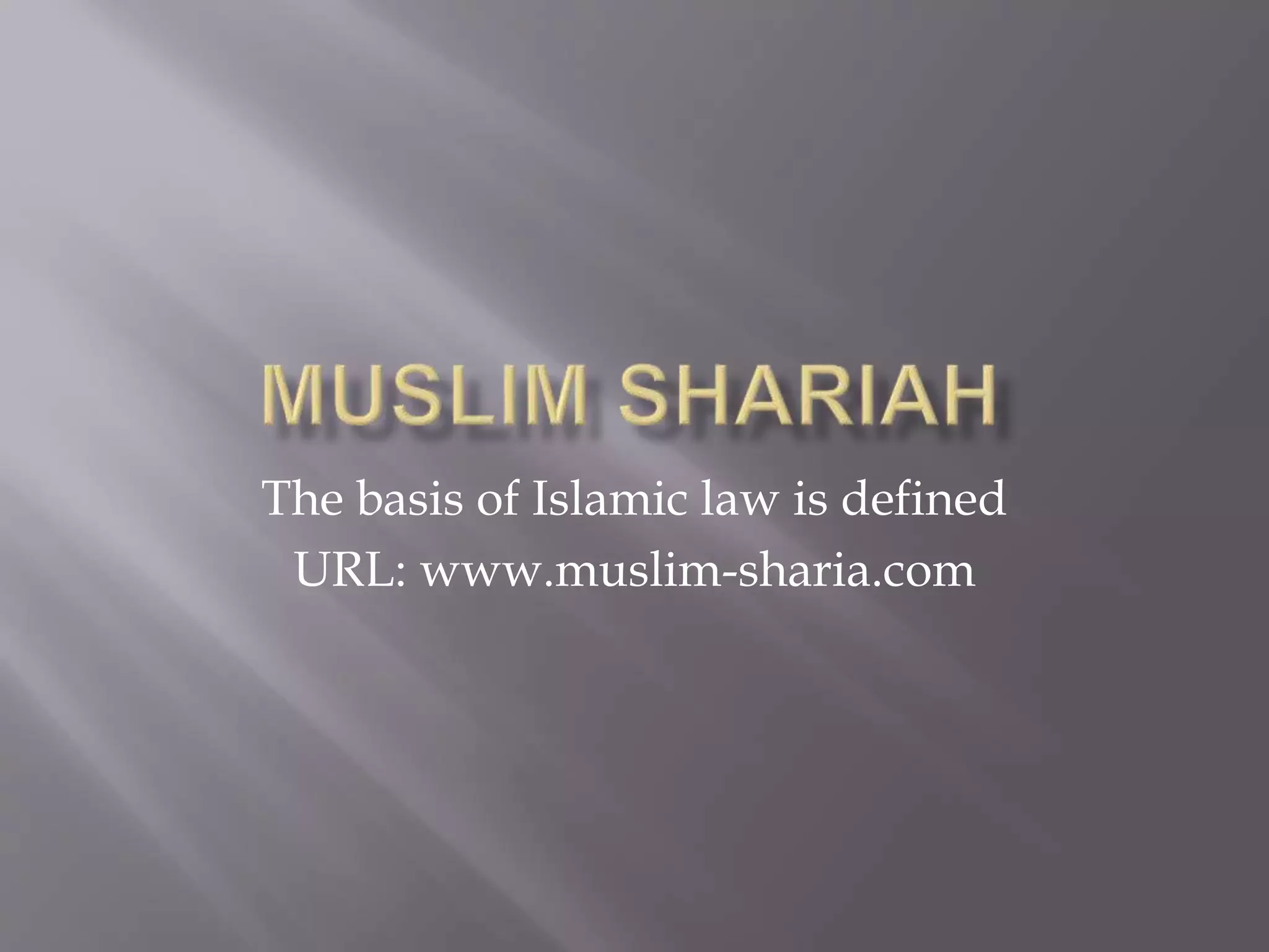 Muslim shariah | PPTX | Islam | Religion & Spirituality