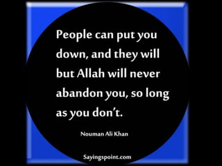 Inspirational Muslims sayings | PPT