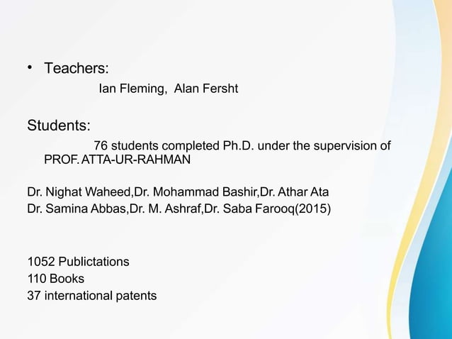 dr atta ur rehman | PPT