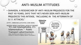 Muslim stereotypes portfolio 3 | PPTX