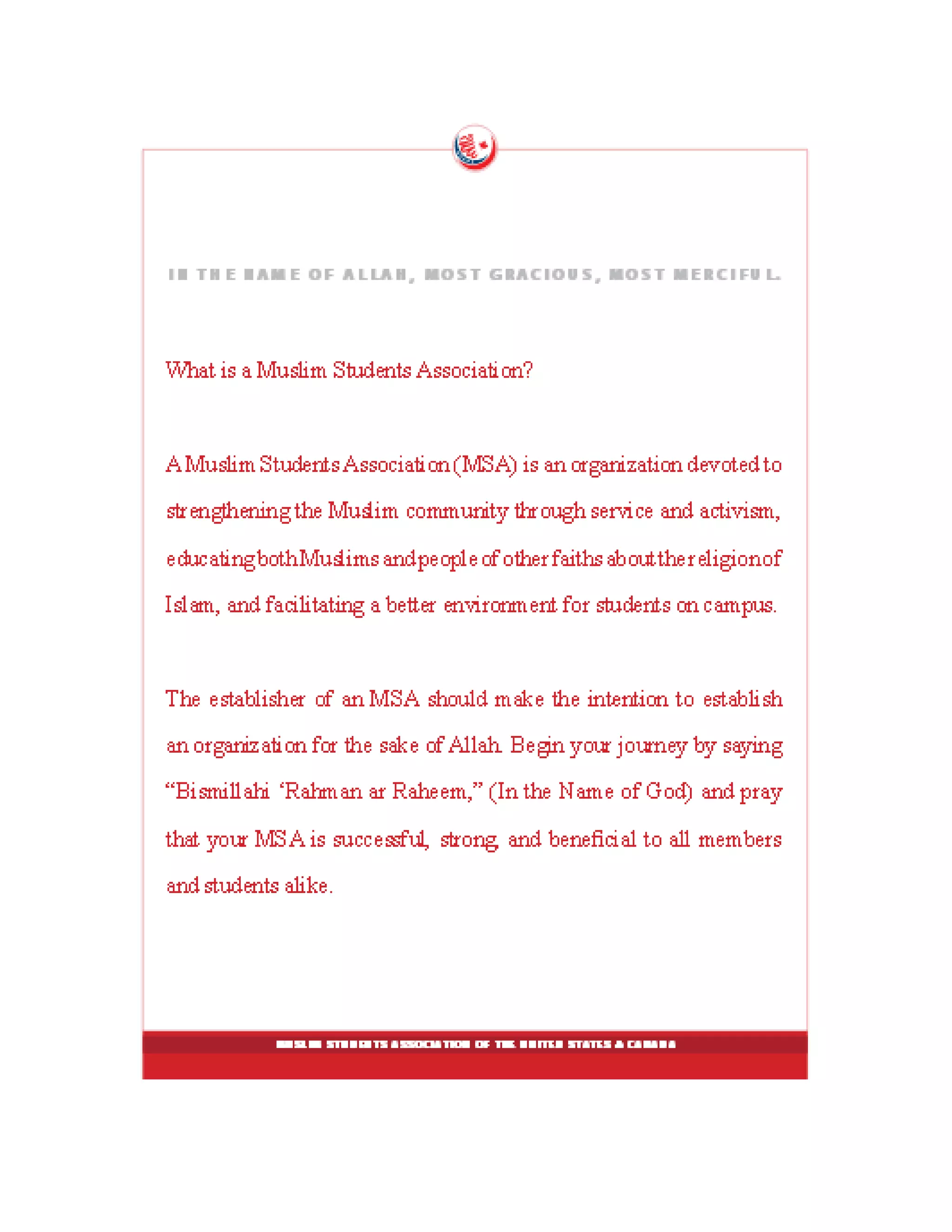 Muslim students association | PDF