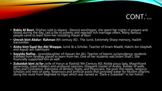 Muslim Women Pioneers All Over The World (Past & Present) | PPT