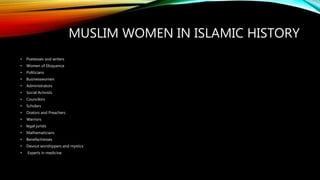 Muslim Women Pioneers All Over The World (Past & Present) | PPT