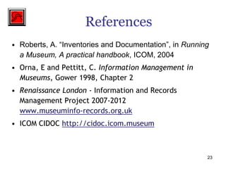 MUSM5321 Museology - information management | PPT